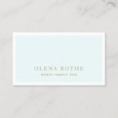 Elegant Pastel Aqua Professional Calling Card | Zazzle
