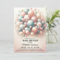 Elegant Pastel Balloon Bonanza Baby Shower Invitation | Zazzle