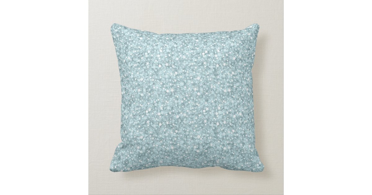 Elegant Pastel Blue Glitter & Sparkles Throw Pillow | Zazzle.com