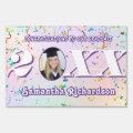 Elegant Pastel Class of 2025 Confetti Name Photo Sign | Zazzle