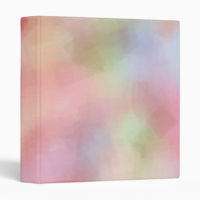 Elegant Pastel Colors Red Pink Yellow Blue Purple 3 Ring Binder | Zazzle