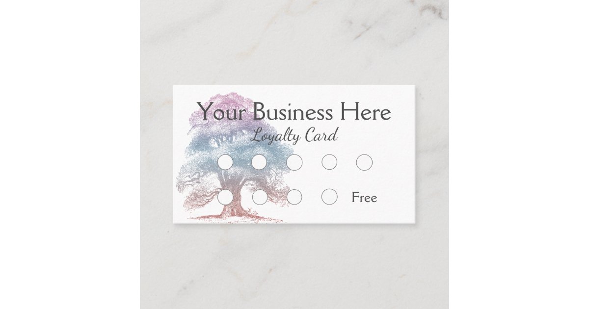 Elegant Pastel Oak Tree Illustration Loyalty | Zazzle