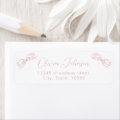 Elegant Pastel Pink Bow Return Address Label | Zazzle