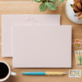 Elegant Pastel Pink Hand Drawn Bow Return Address Envelope | Zazzle