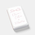 Elegant Pastel Pink Hand Drawn Bow Wedding Matchboxes | Zazzle