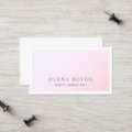 Elegant Pastel Pink Ombre Calling Card | Zazzle