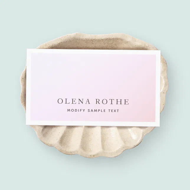 Elegant Pastel Pink Ombre Calling Card | Zazzle