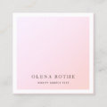 Elegant Pastel Pink Ombre Square Calling Card | Zazzle