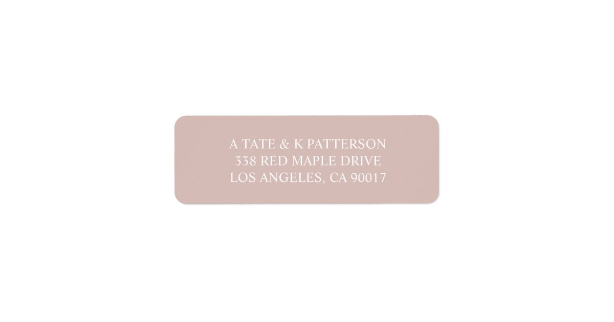 Elegant pastel pink return address labels | Zazzle
