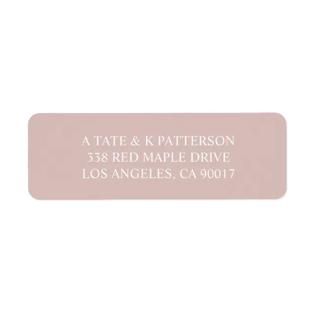 Elegant pastel pink return address labels | Zazzle