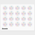 Elegant pastel rainbow round product label | Zazzle