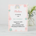 elegant Pastel Rainbow Watercolor Birthday Invitation | Zazzle