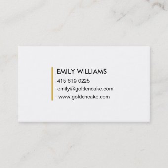 Elegant Pastry/Bakery/Dessert Business Card | Zazzle