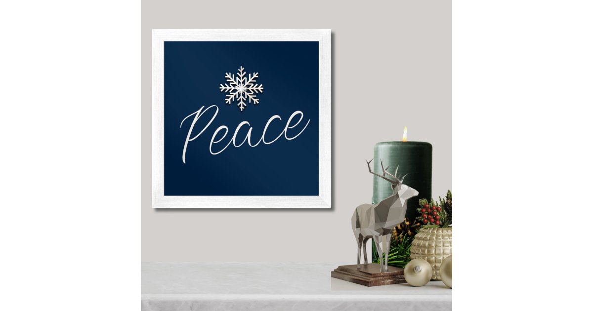 Elegant Peace Snowflake Art Print | Zazzle