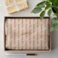 Elegant Peach and Red Cursive Script Text Pattern Tissue Paper | Zazzle