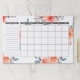 Elegant Peach & Green Floral Monthly Calendar Paper Pad | Zazzle