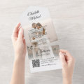 Elegant Peach QR Code Photo Wedding All In One Invitation | Zazzle