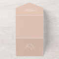 Elegant Peach QR Code Photo Wedding All In One Invitation | Zazzle