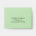 Elegant Peacock RSVP Envelope (green) | Zazzle