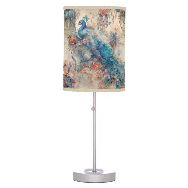 Elegant Peacock Table Lamp | Zazzle