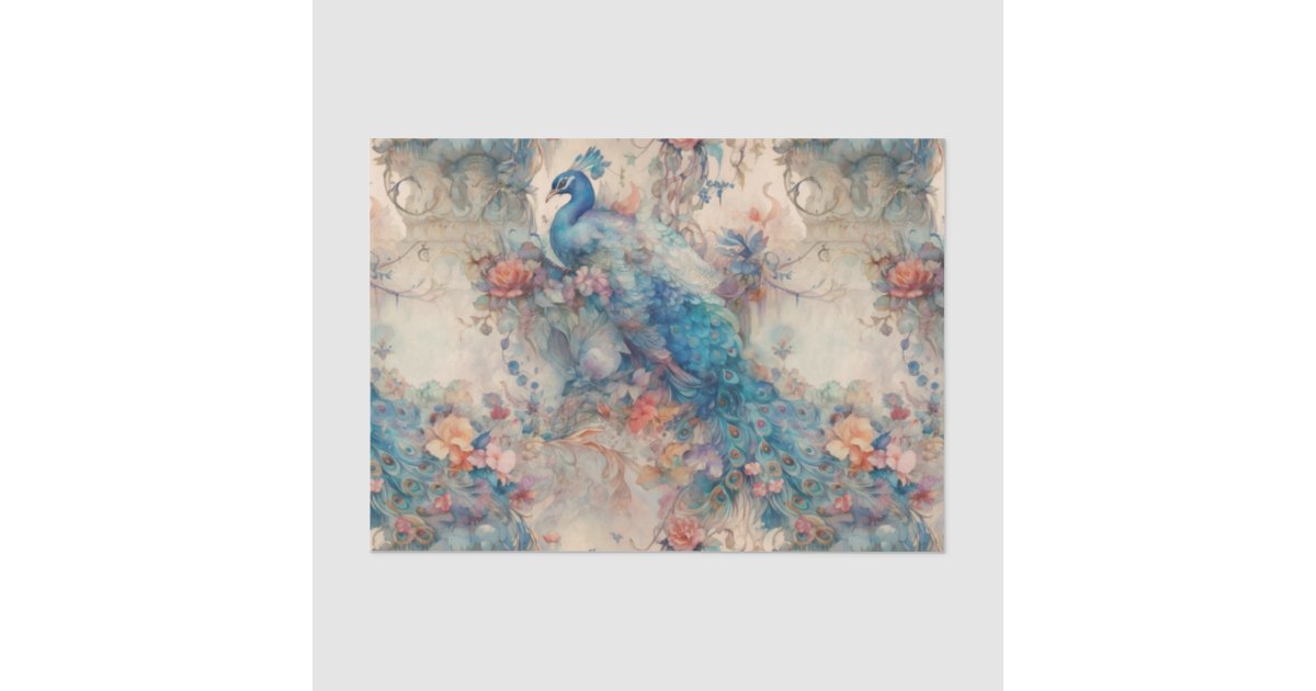 Elegant Peacock Tissue Paper | Zazzle