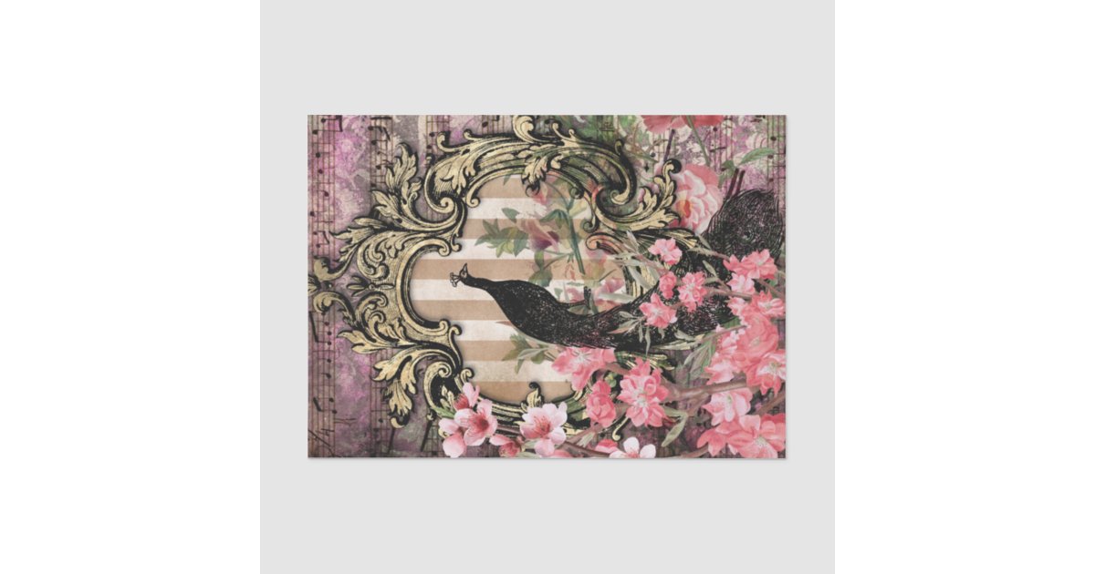Elegant Peacock Tissue Paper | Zazzle