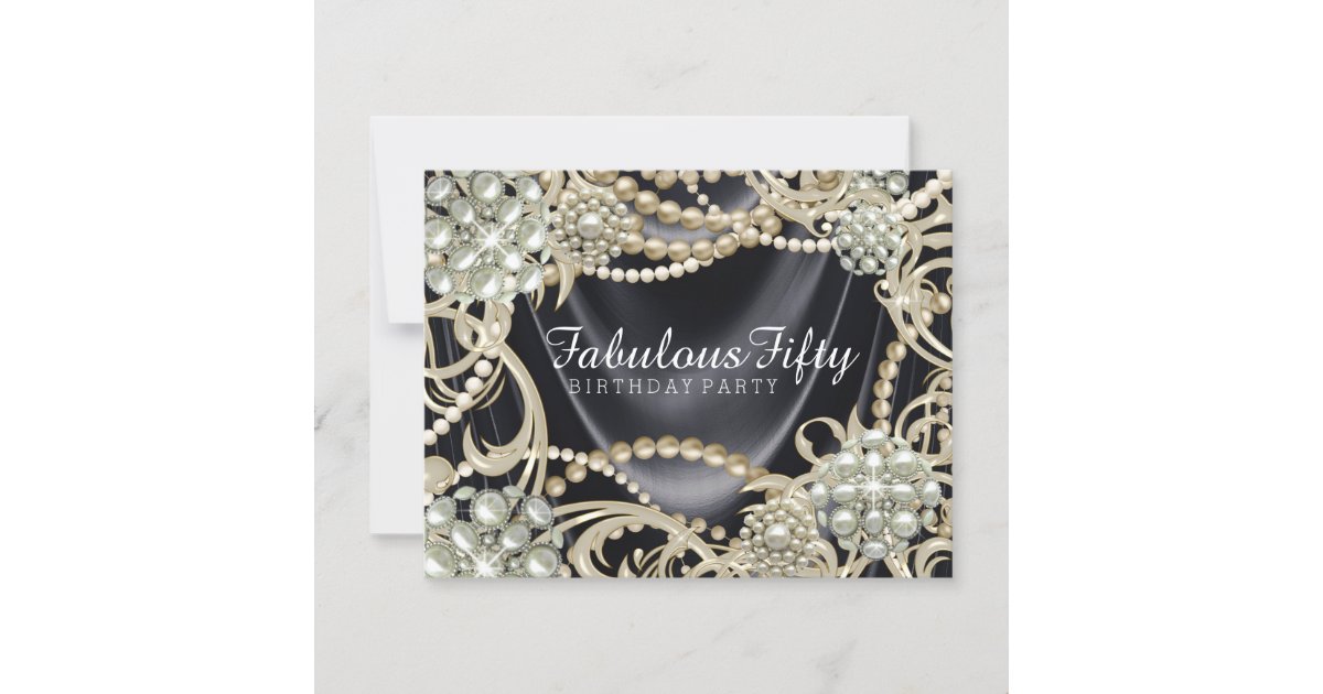 Elegant Pearl Birthday Party Invitation | Zazzle