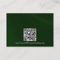 Elegant Pearl, Emerald Ribbon & Sparkle QR Code Enclosure Card | Zazzle