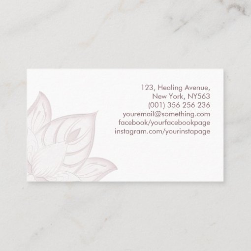 Elegant Pearl Rose Gold Lotus Flower Business Card | Zazzle