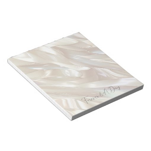 Elegant Pearl White Shell Abstract Notepad | Zazzle