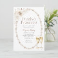 Elegant Pearls and Prosecco Bridal Shower Invitation | Zazzle