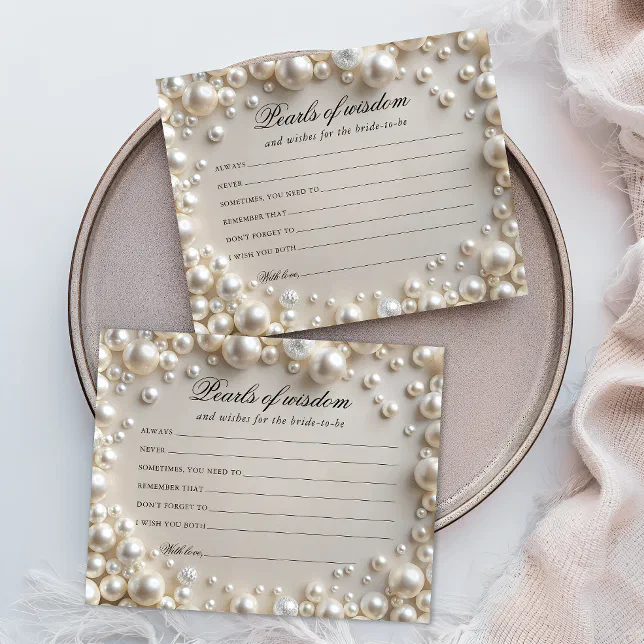 Elegant Pearls of Wisdom Card | Zazzle
