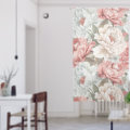 Elegant Peony Seamless Pattern Sheer Curtains | Zazzle