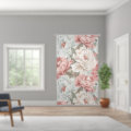 Elegant Peony Seamless Pattern Sheer Curtains | Zazzle