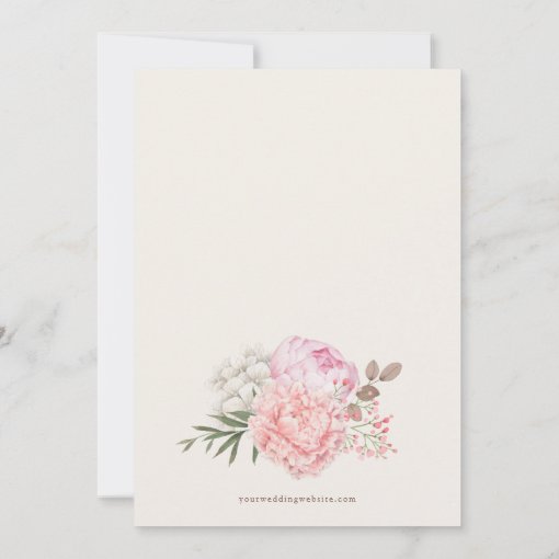 Elegant Peony Wedding Invitation | Zazzle