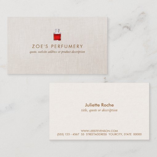 Elegant Perfume Business Card | Zazzle