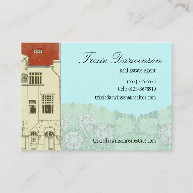 Elegant Period Home Business Card | Zazzle
