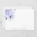 Elegant Periwinkle Blue Floral Personal Stationery Note Card | Zazzle