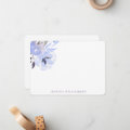 Elegant Periwinkle Blue Floral Personal Stationery Note Card | Zazzle
