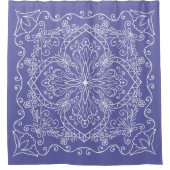 Elegant Periwinkle Blue Flourish Pattern Purple Shower Curtain | Zazzle