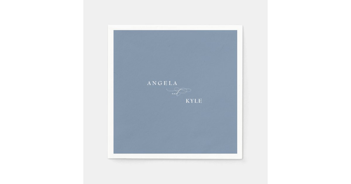 Elegant Periwinkle Custom Cocktail Napkins | Zazzle