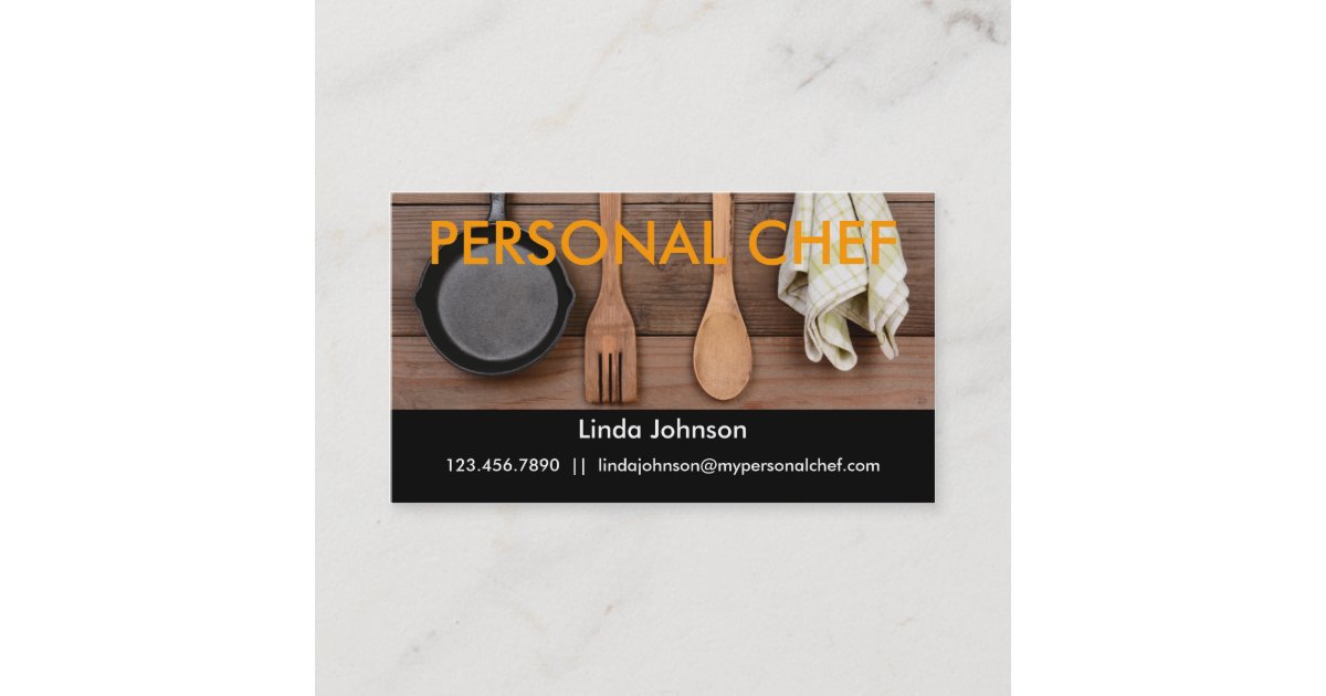 Elegant Personal Chef Business Card | Zazzle