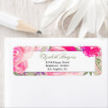 Elegant Personal Pink Rose Return Address Label | Zazzle