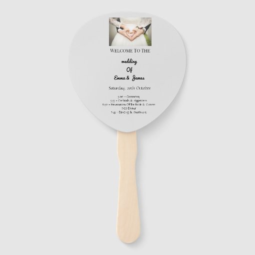Elegant Personalised Wedding Program Hand Fans | Zazzle