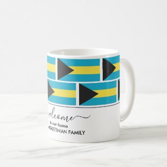 Elegant Personalized BAHAMAS FLAG Welcome Coffee Mug | Zazzle