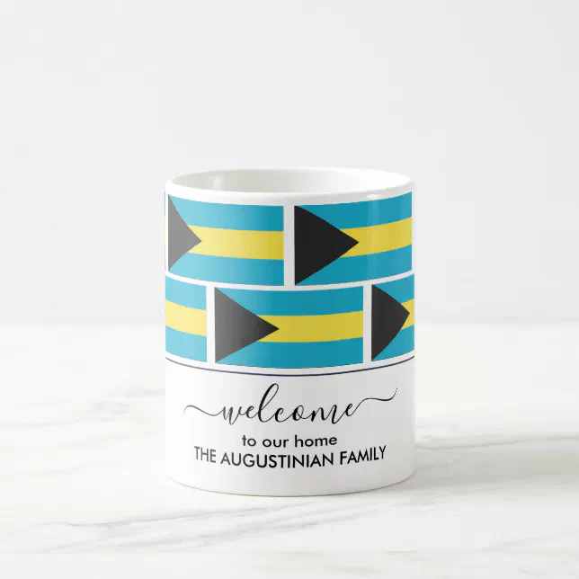 Elegant Personalized BAHAMAS FLAG Welcome Coffee Mug | Zazzle