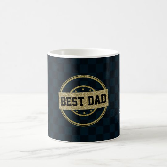 Elegant Personalized Best Dad Gold Glitter Coffee Mug | Zazzle.com