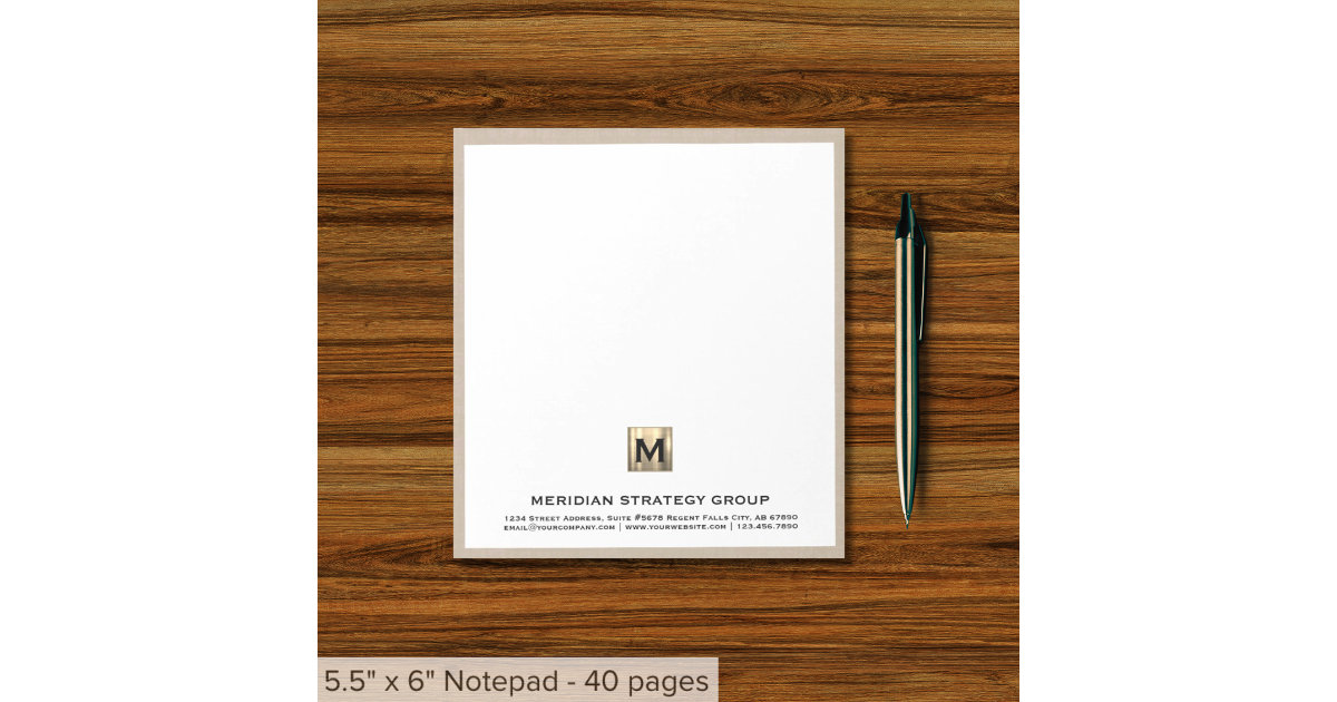 Elegant Personalized Business Notepad | Zazzle