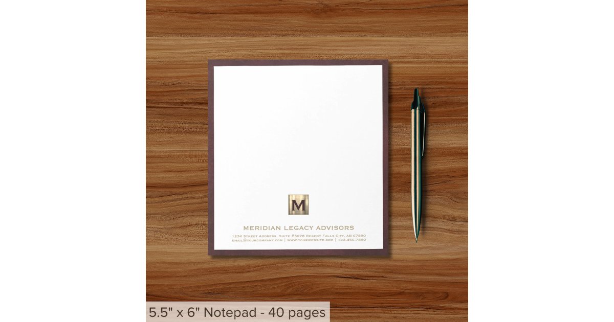 Elegant Personalized Business Notepad | Zazzle