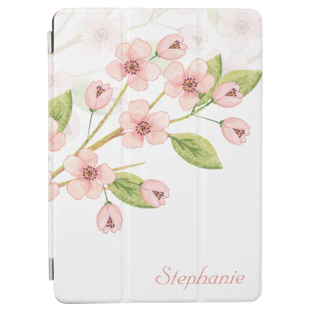 Elegant Personalized Cherry Blossom iPad Air Case | Zazzle